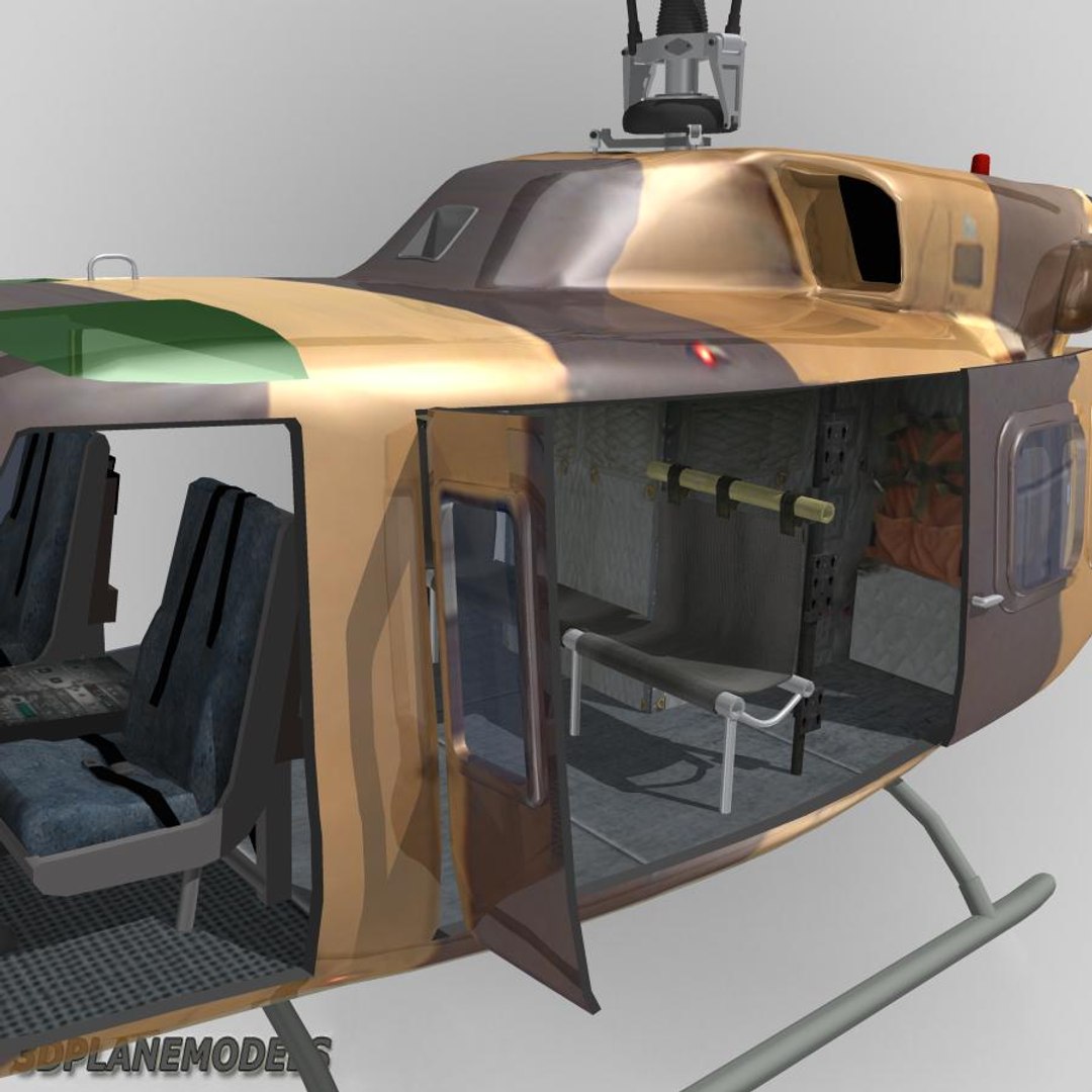 Bell 212 3d Model