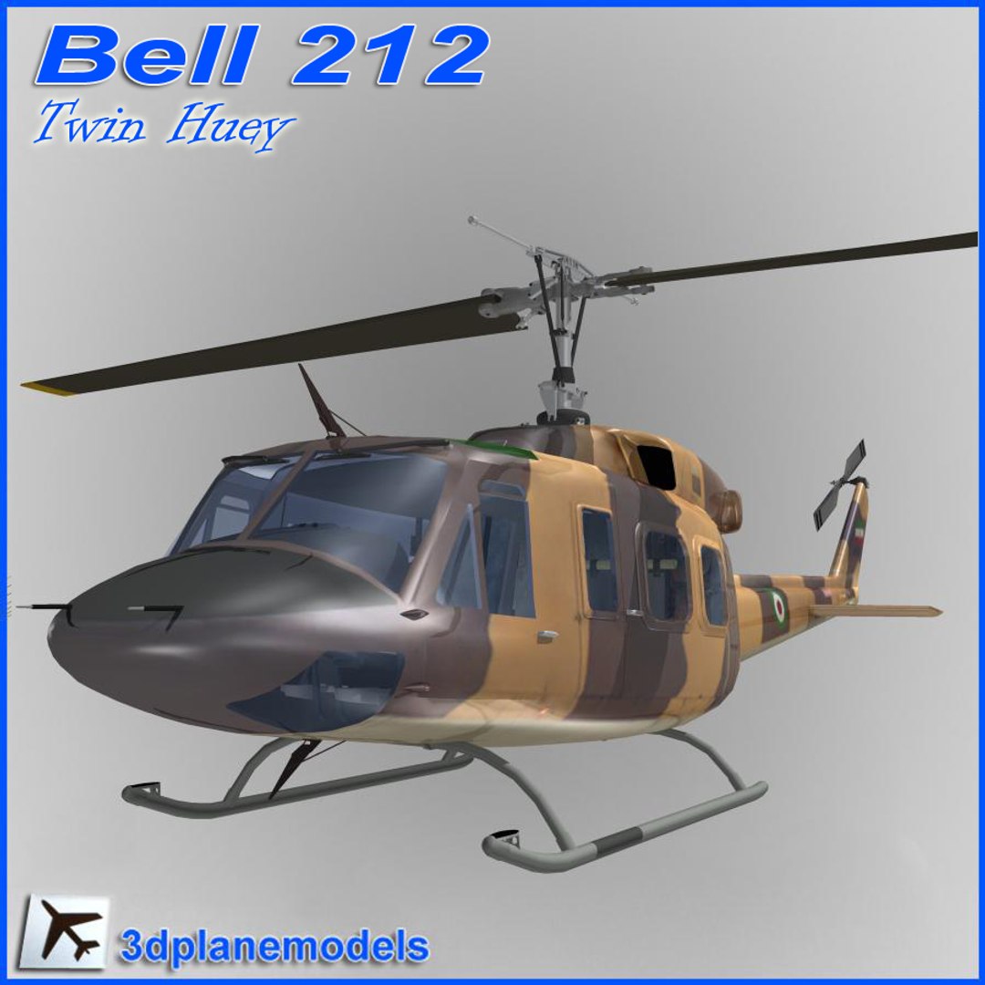 Bell 212 3d Model