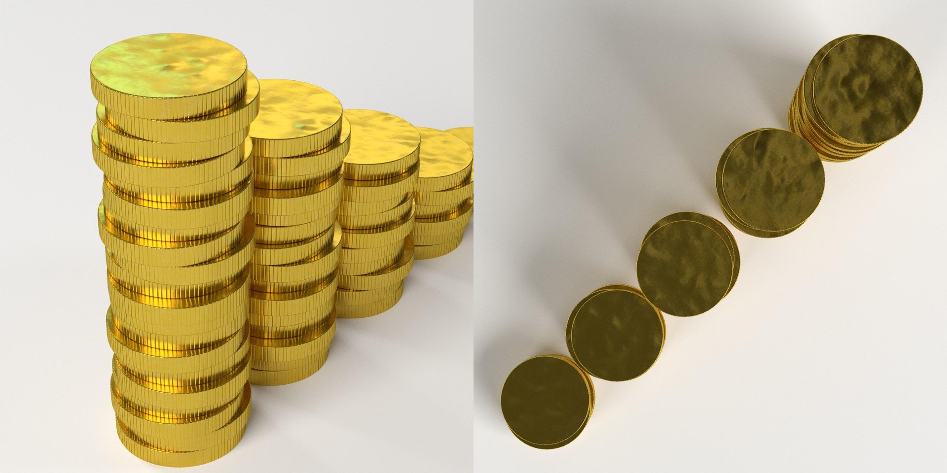 Stylized Coins Stack 3D Model - TurboSquid 1416547