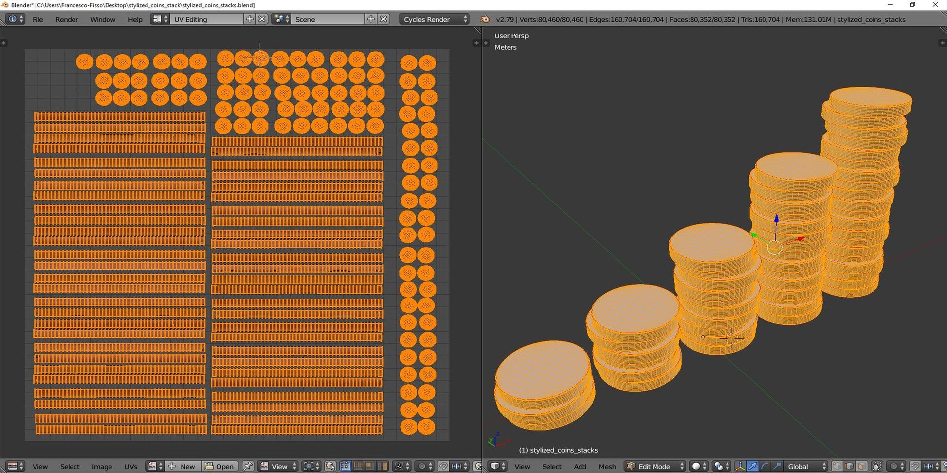 Stylized Coins Stack 3D Model - TurboSquid 1416547