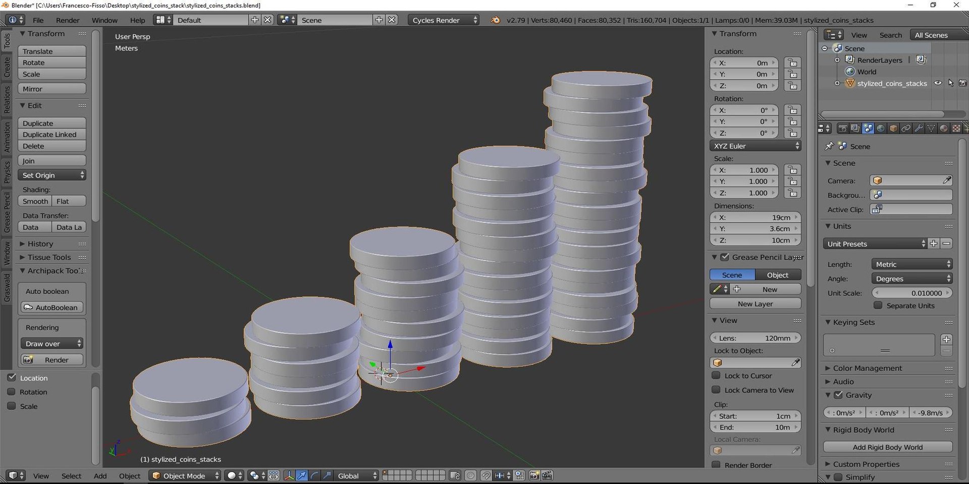Stylized Coins Stack 3D Model - TurboSquid 1416547