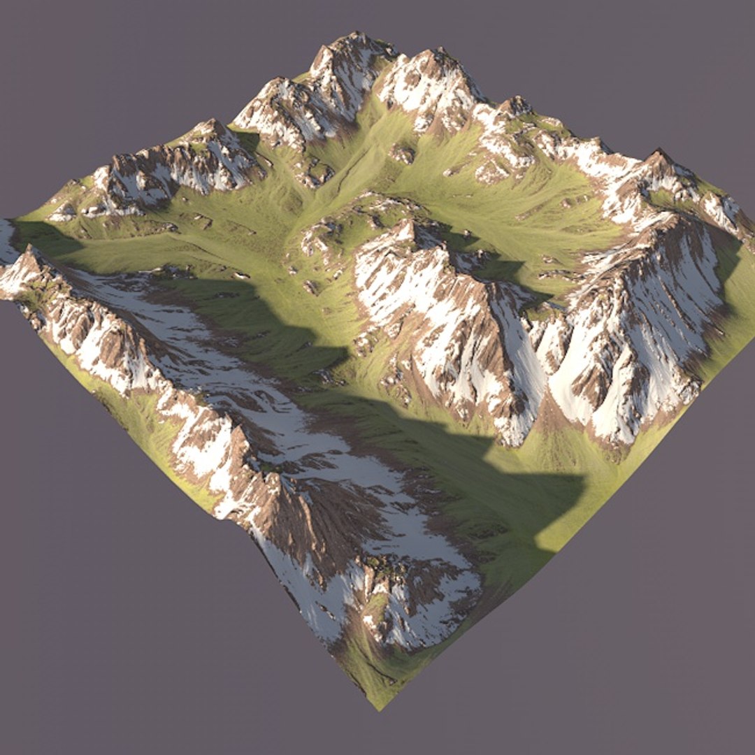 3d obj mountain maps terrain