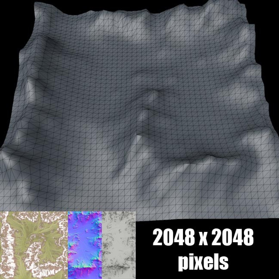 3d obj mountain maps terrain