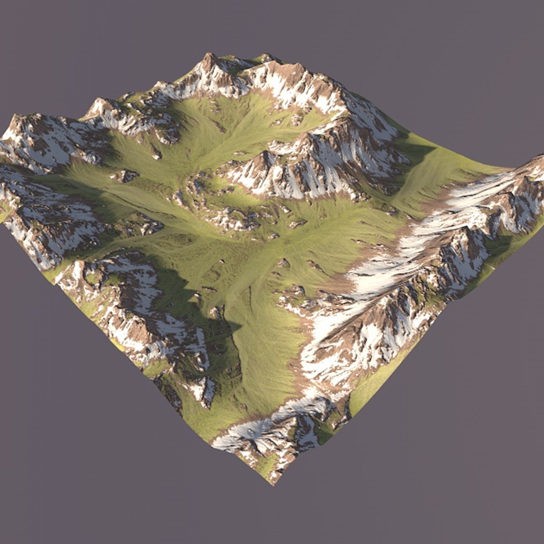 3d obj mountain maps terrain