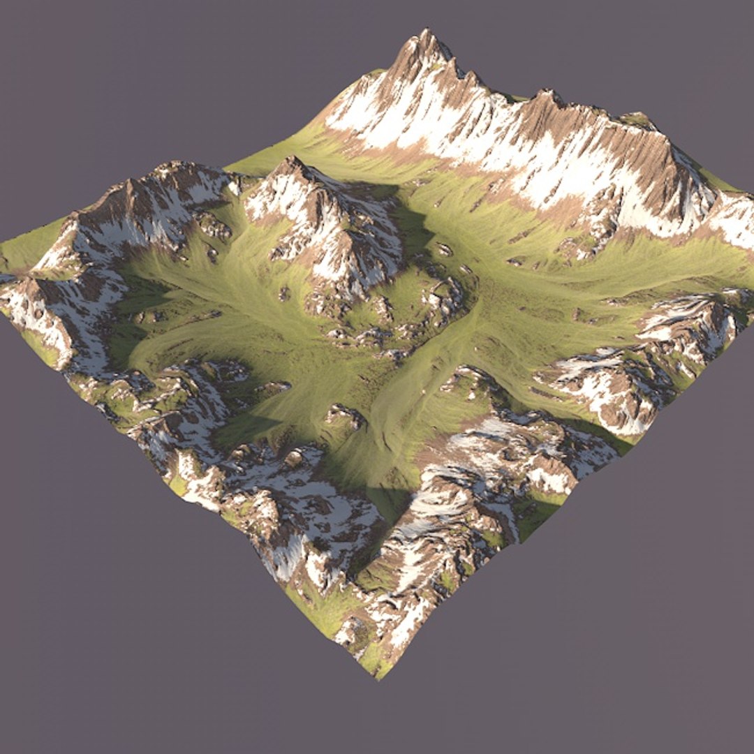 3d obj mountain maps terrain