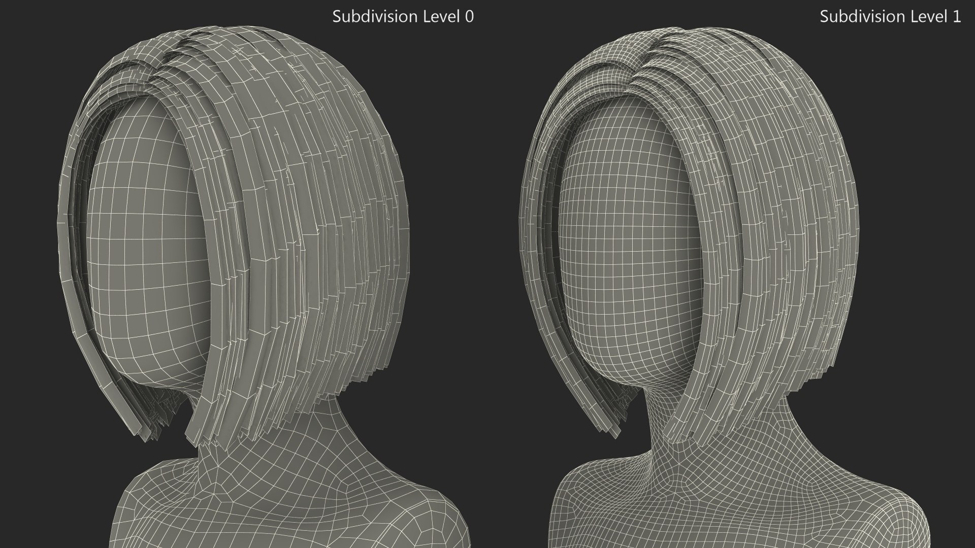 3D Wig Bob Hairstyle Blond - TurboSquid 2346048