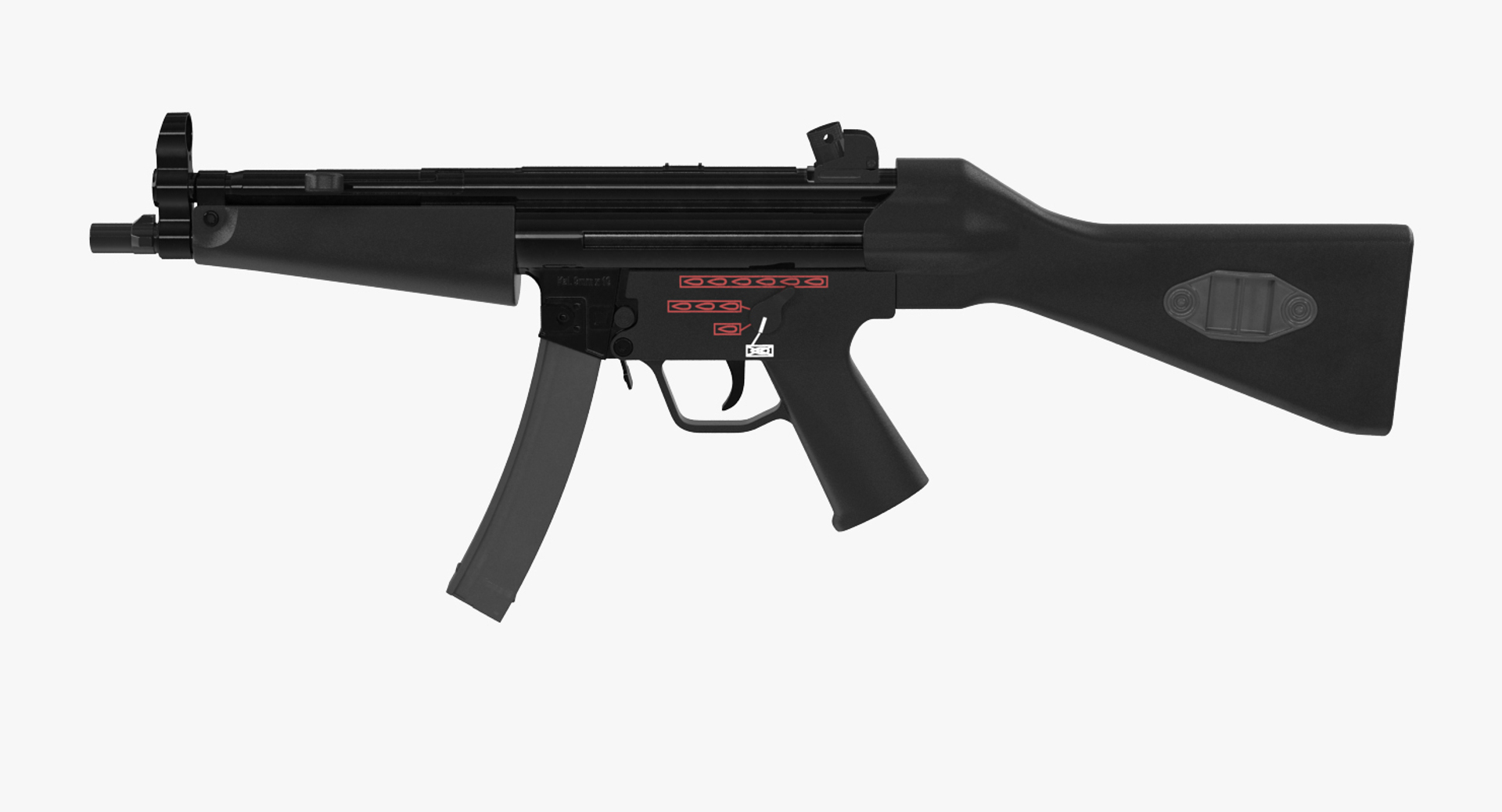 Mp5 Smg German Submachine Gun 3D - TurboSquid 1159104