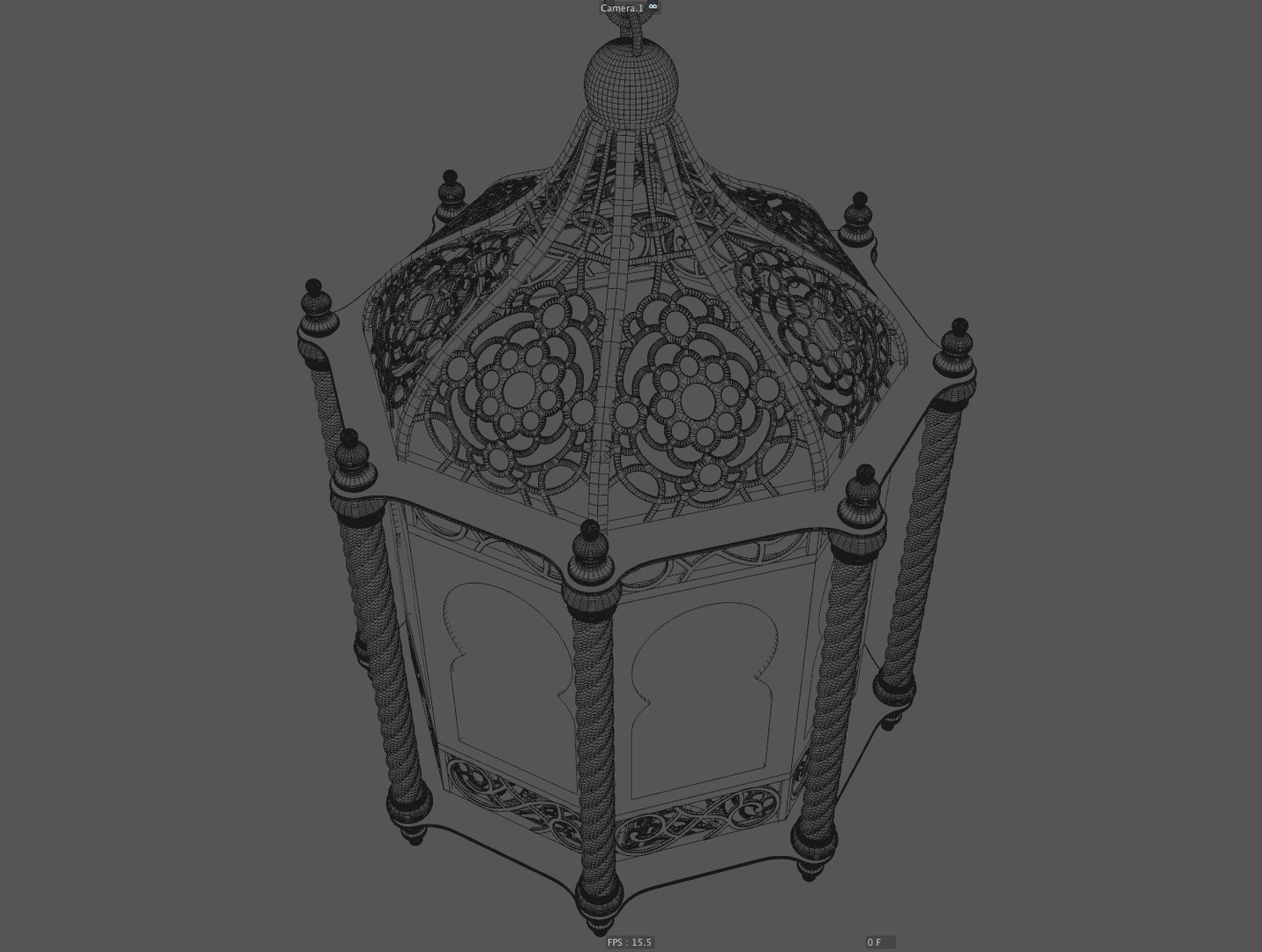 Arabic Lantern Lighting 3d Model