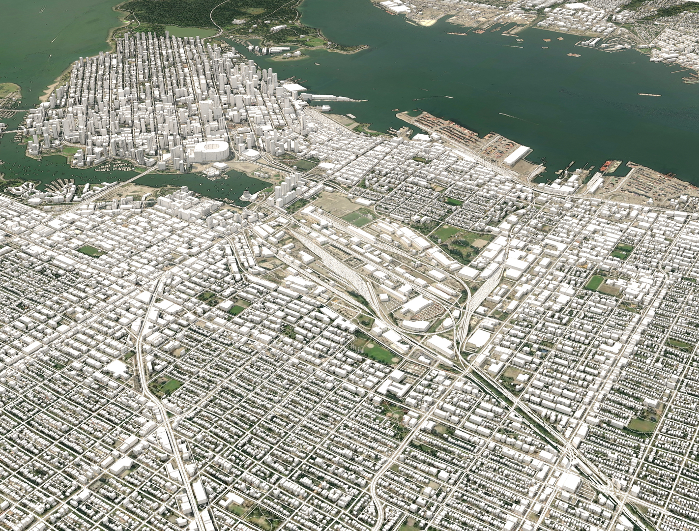 Cityscape vancouver canada city 3D model - TurboSquid 1675022