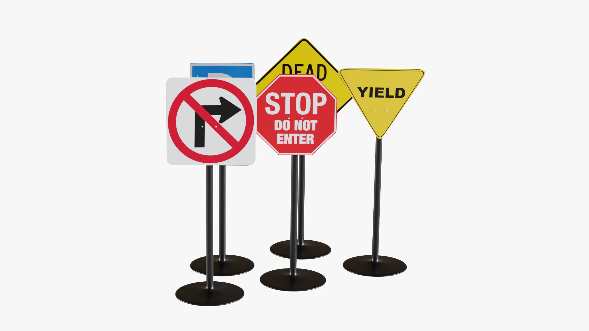 3D Street Sign Pack Model - TurboSquid 1855006
