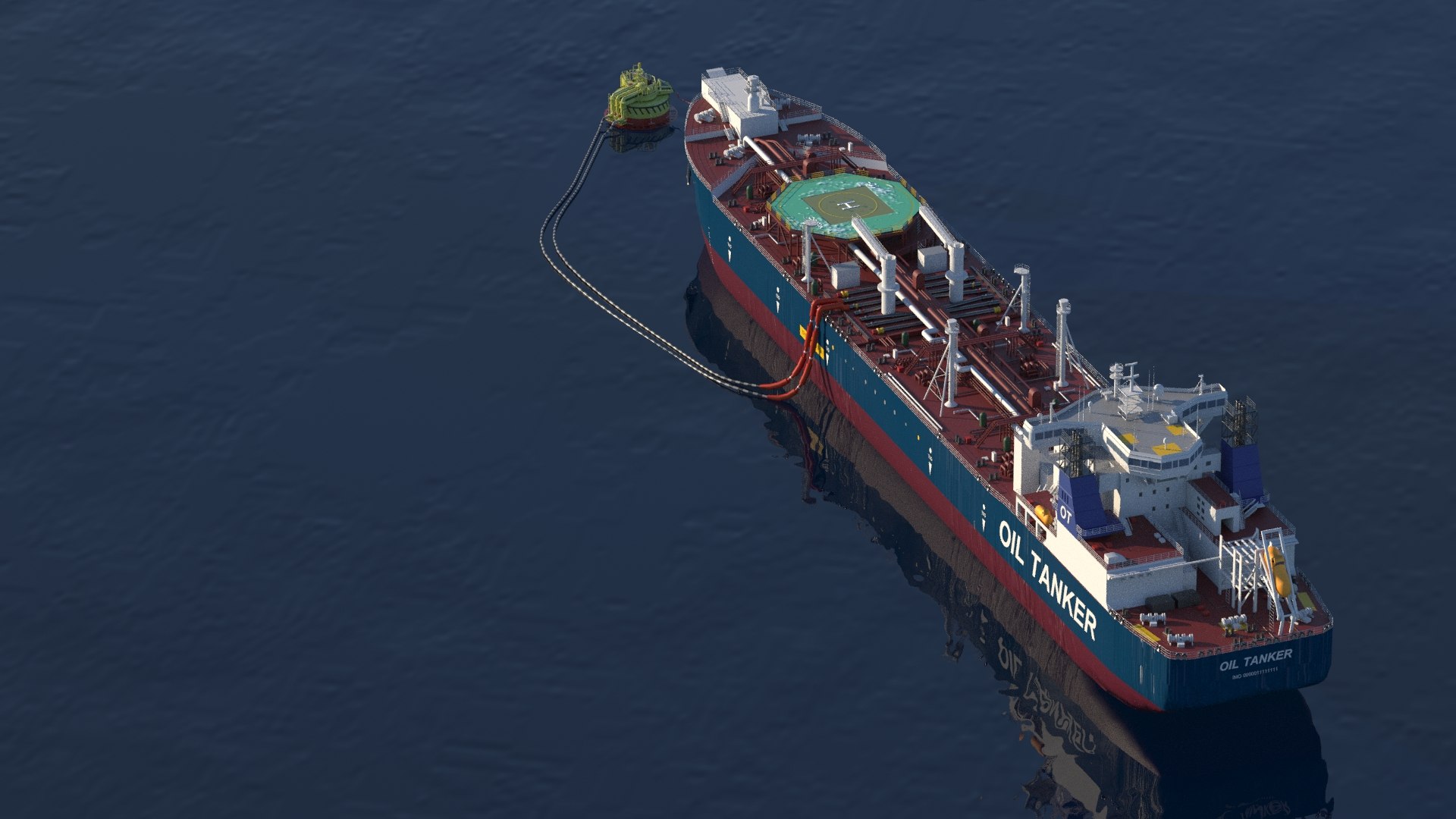 Oil Tanker At The SPM Buoy Model - TurboSquid 1819278