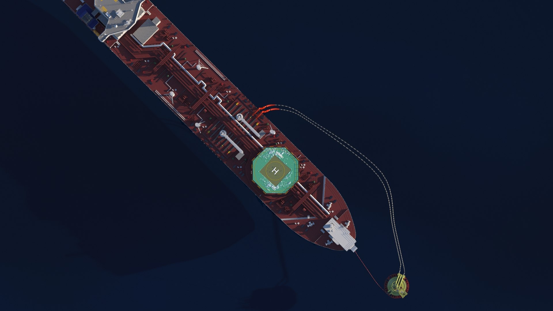 Oil Tanker At The SPM Buoy Model - TurboSquid 1819278