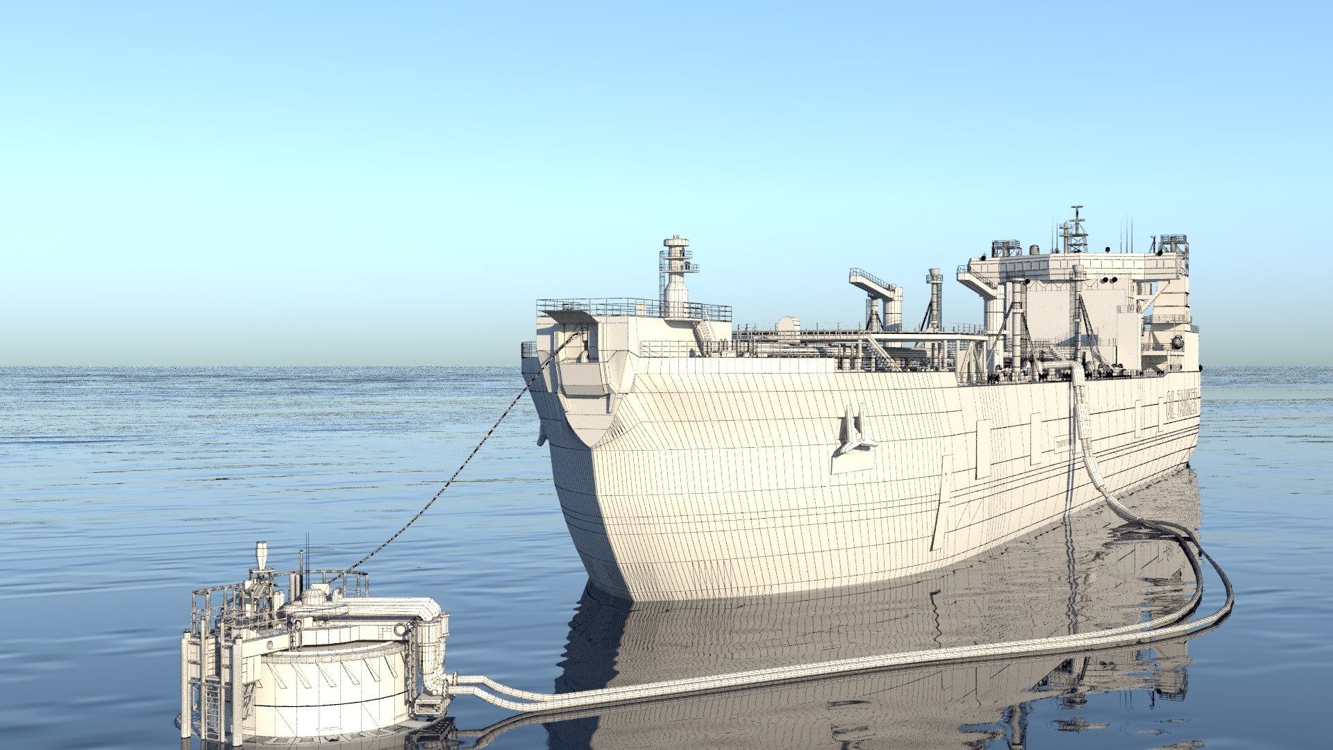 Oil Tanker At The SPM Buoy Model - TurboSquid 1819278