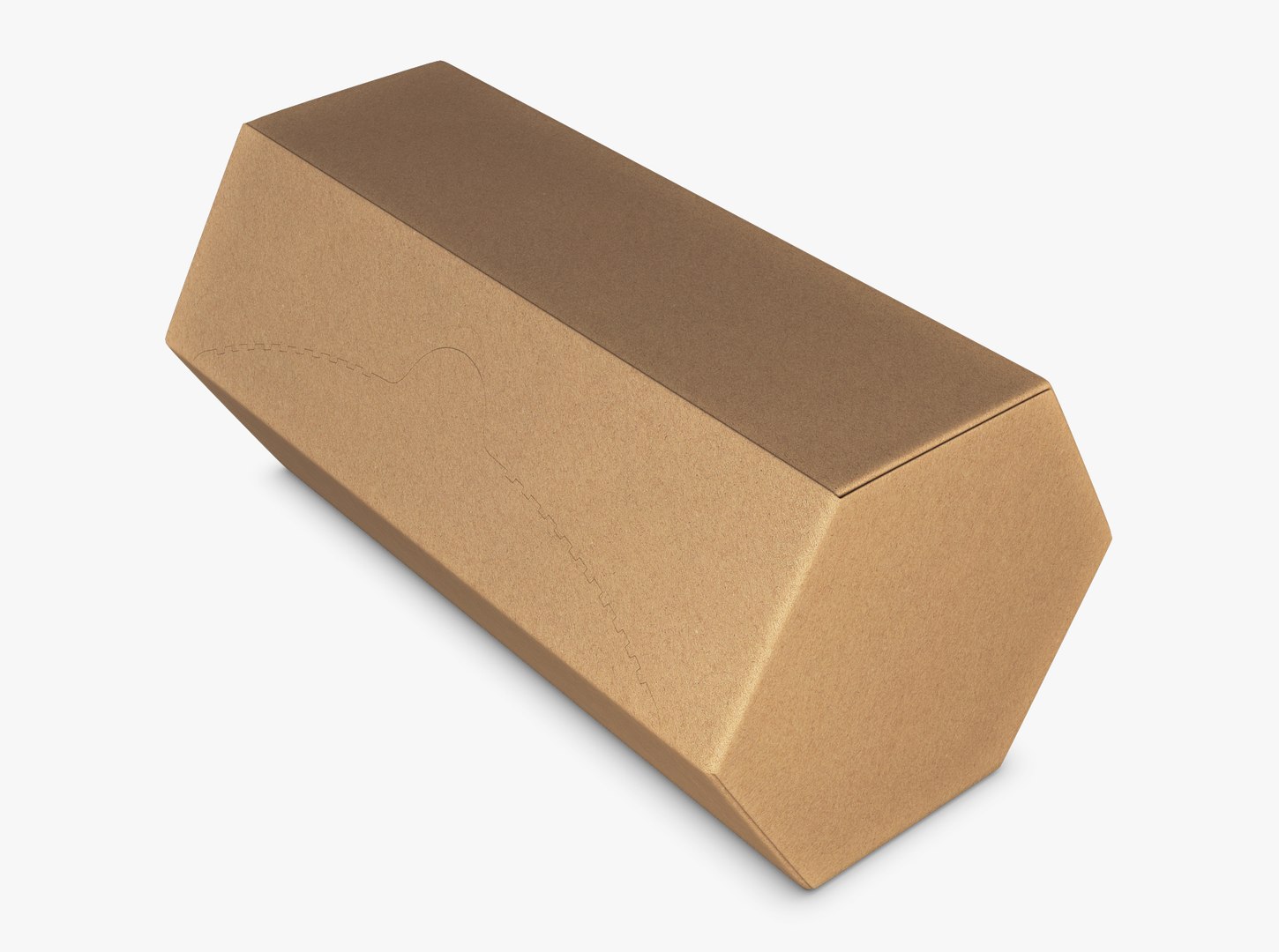 Package Cardboard Hexagon Box M 1 3D Model - TurboSquid 2147075
