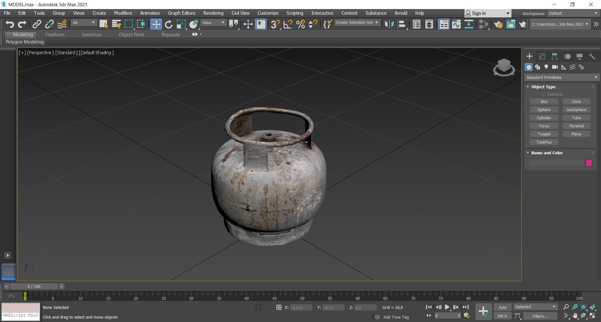Rust White Picnic Tube 3D - TurboSquid 2041823