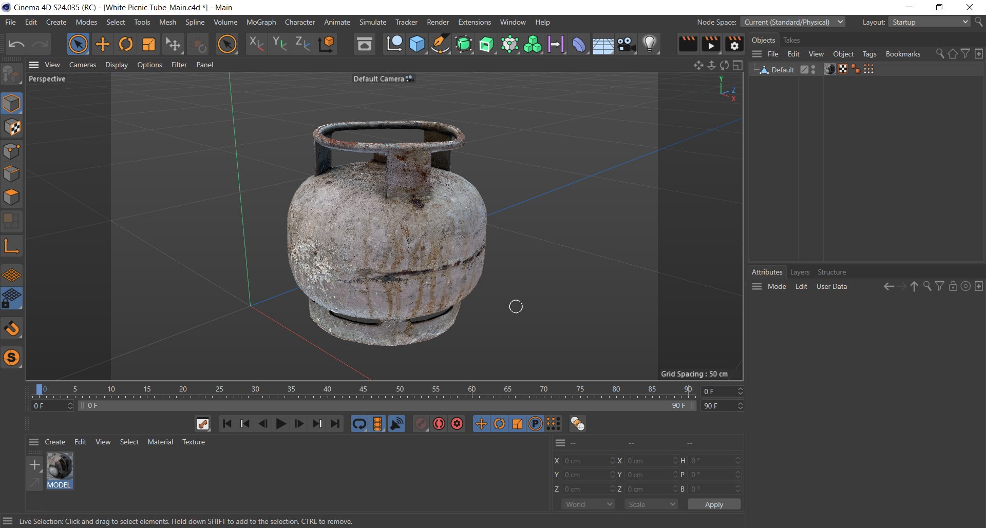 Rust White Picnic Tube 3D - TurboSquid 2041823