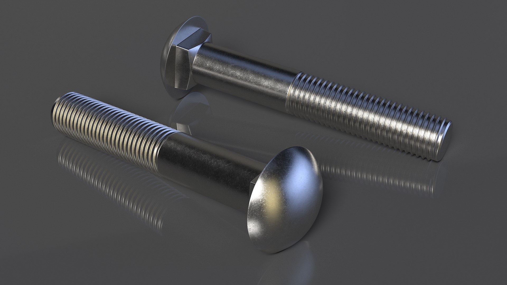 3D Carriage Bolt Model - TurboSquid 2240446