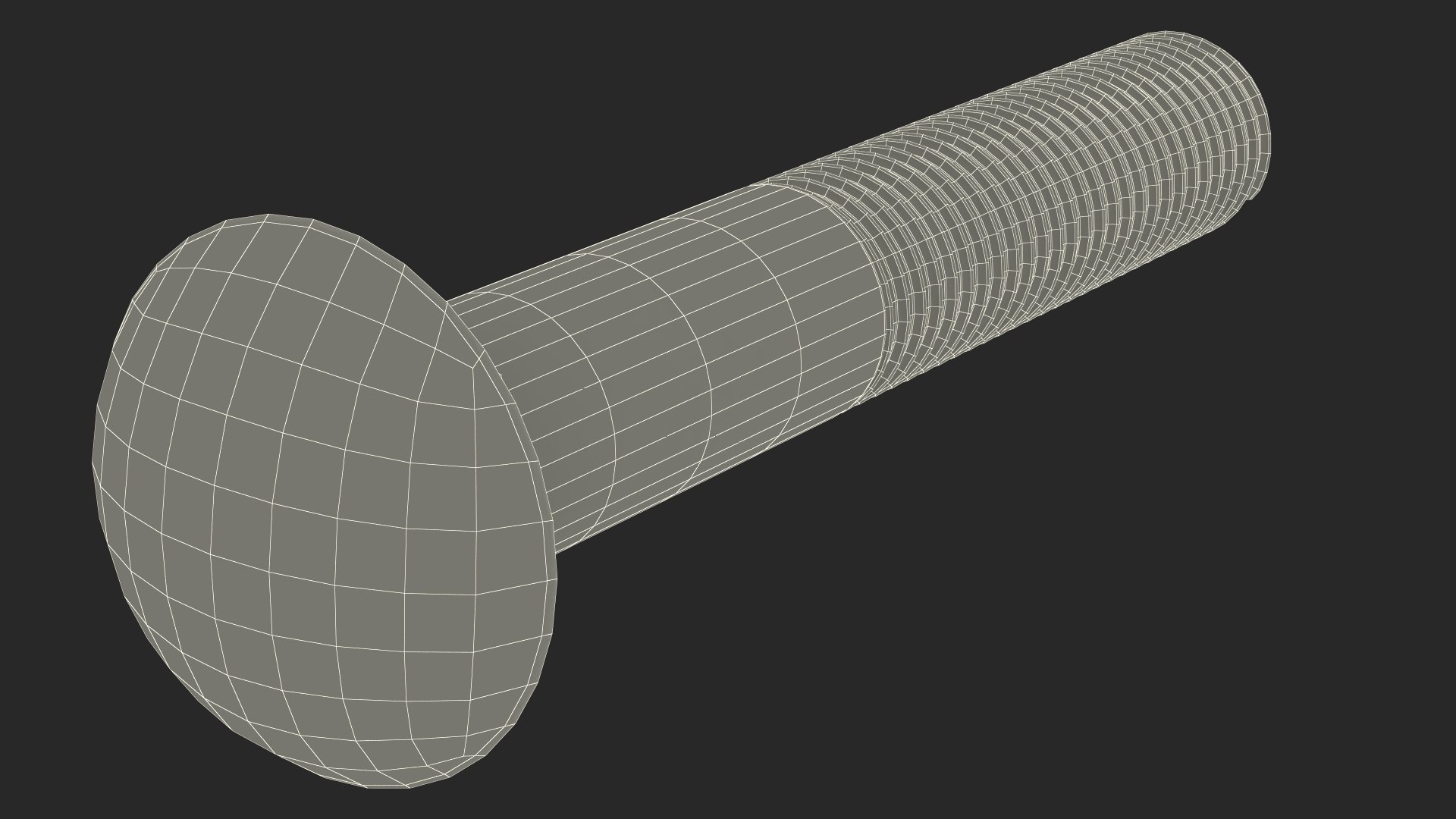 3D Carriage Bolt Model - TurboSquid 2240446