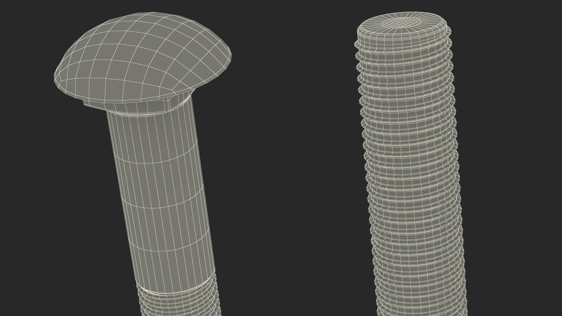 3D Carriage Bolt Model - TurboSquid 2240446