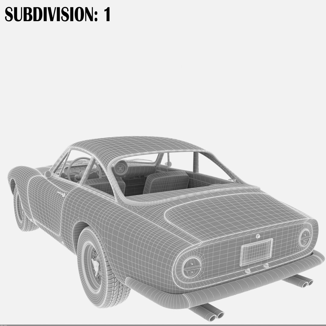 3D Retro Classic Car Model - TurboSquid 2414686