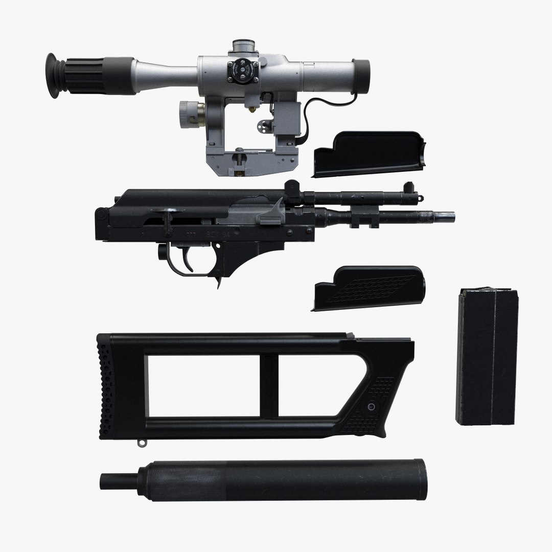 Sniper Rifle Vsk-94 3d Max