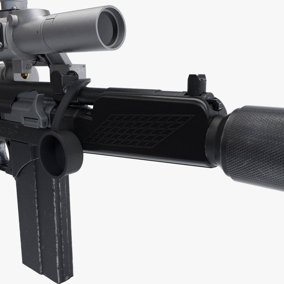 Sniper Rifle Vsk-94 3d Max