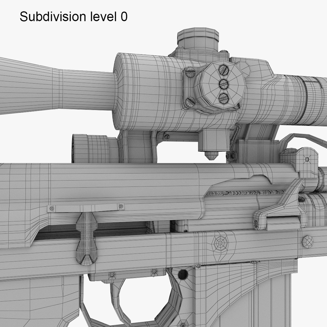 sniper rifle vsk-94 3d max