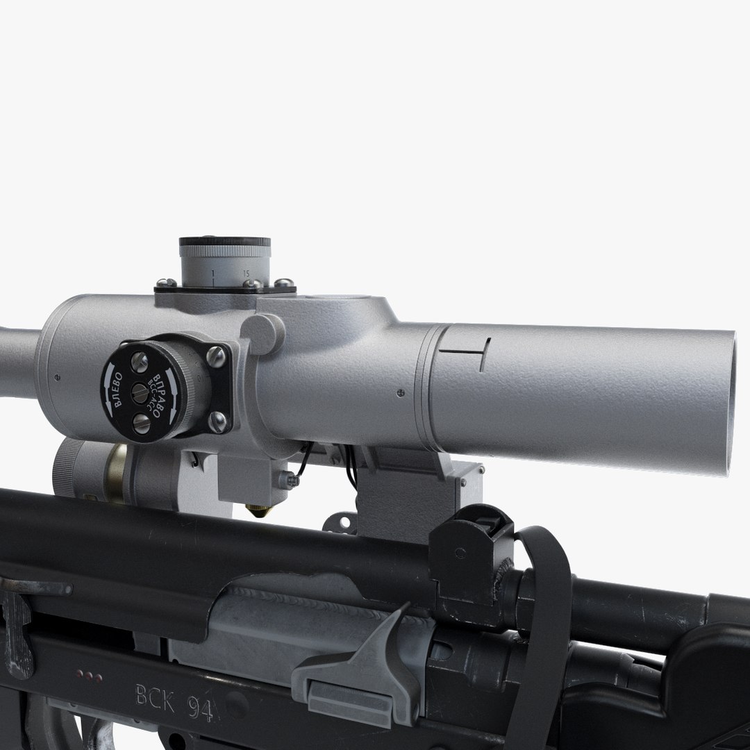 Sniper Rifle Vsk-94 3d Max
