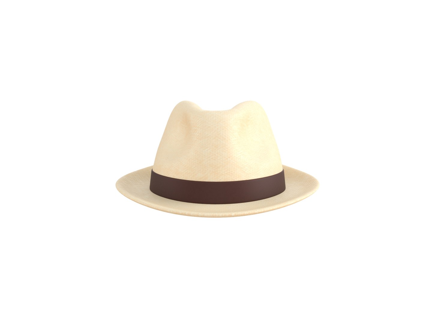 3D White Fedora Hat Model - TurboSquid 1773125