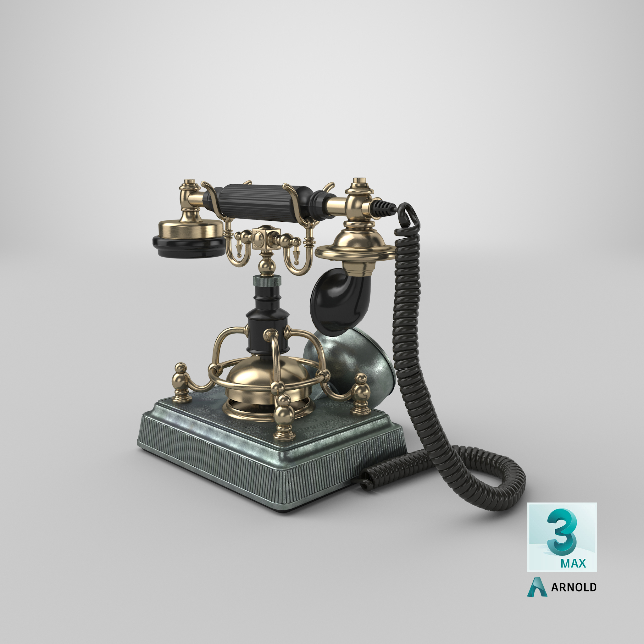 Retro phone 3D model - TurboSquid 1320664