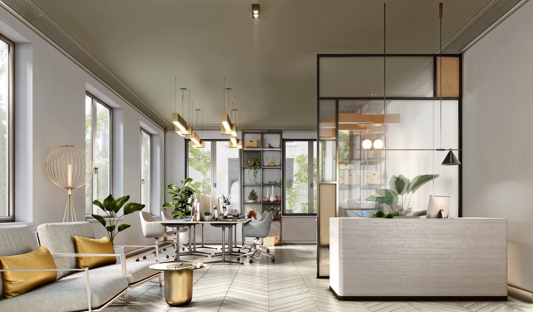 3D Office Interior Model - TurboSquid 1962817