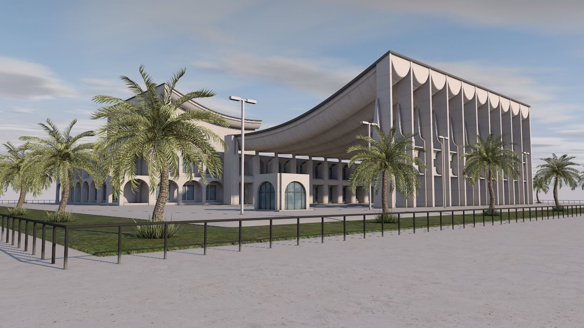Kuwait Parliament Day And Night Environment 3D Model - TurboSquid 1931296