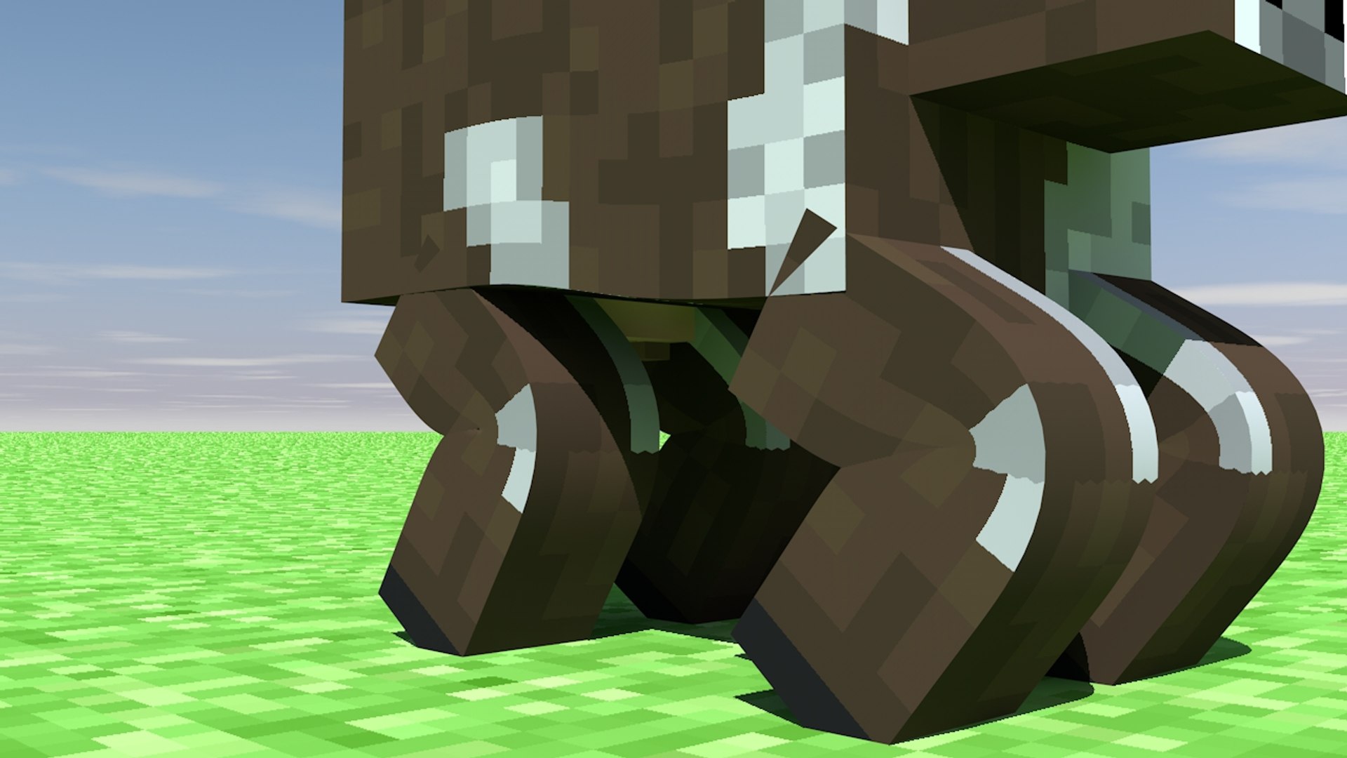3d Model Cow Minecraft