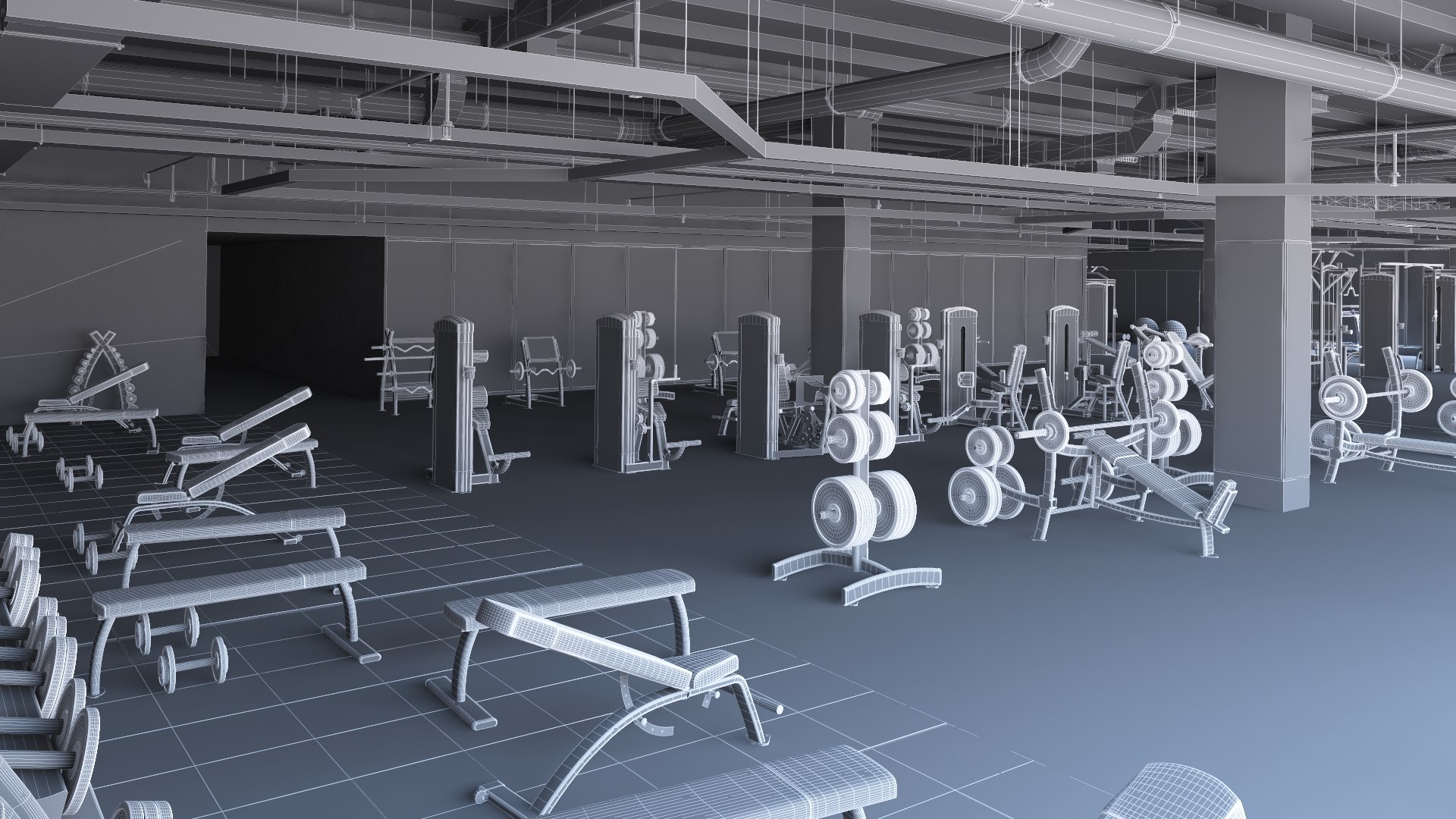 Gym 3D model - TurboSquid 2016917
