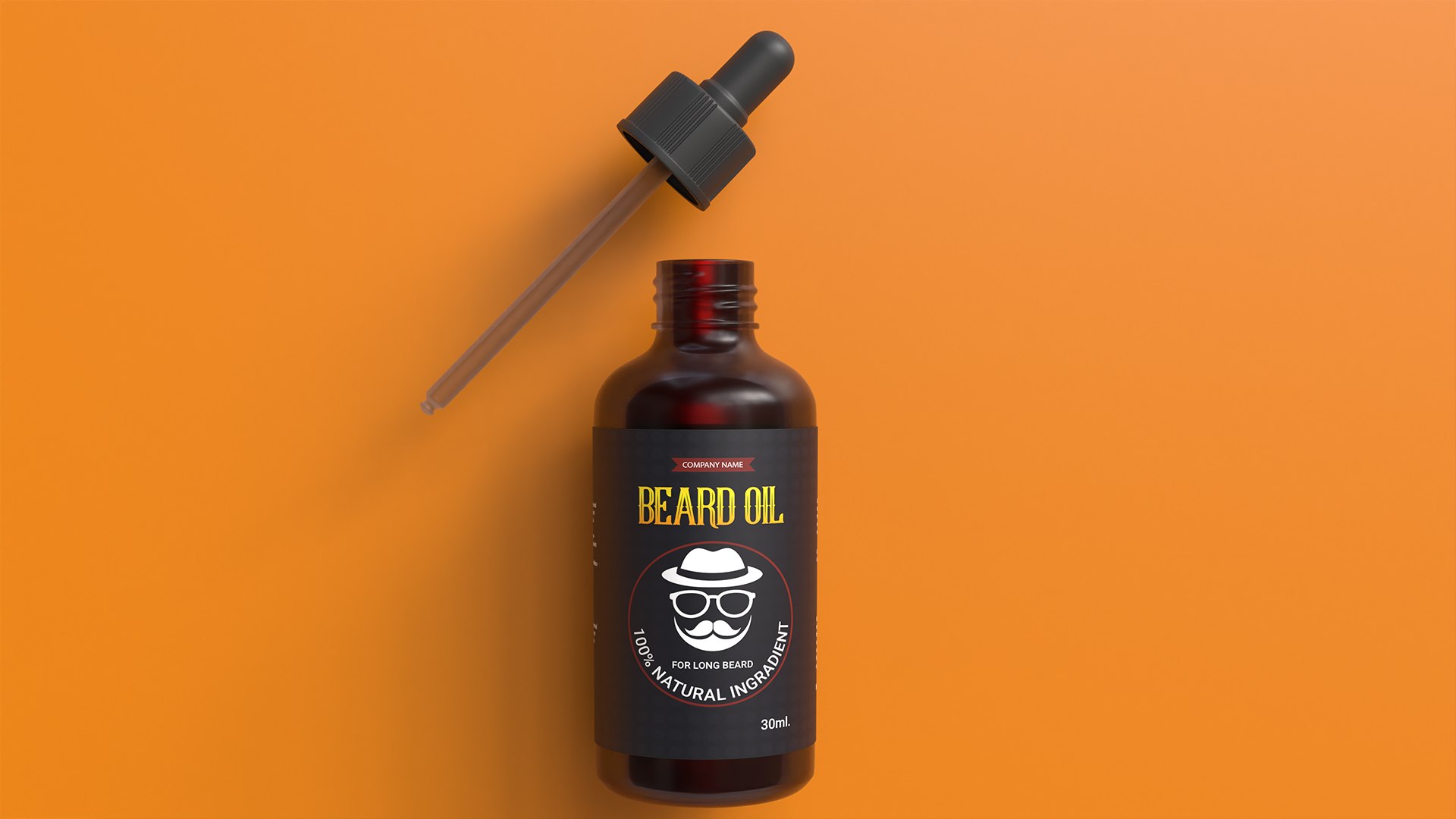 Beard Oil Bottle 3D Model With Label 3D Model - TurboSquid 2288667