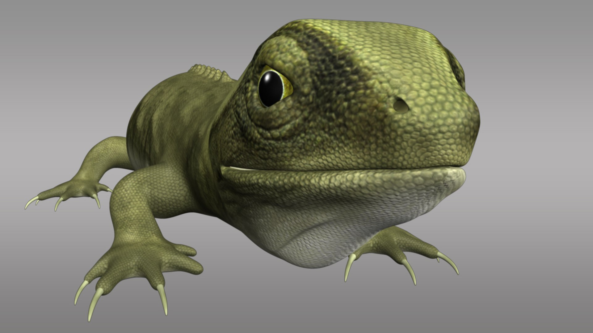 3d Tuatara Sphenodon Punctatus Lizards