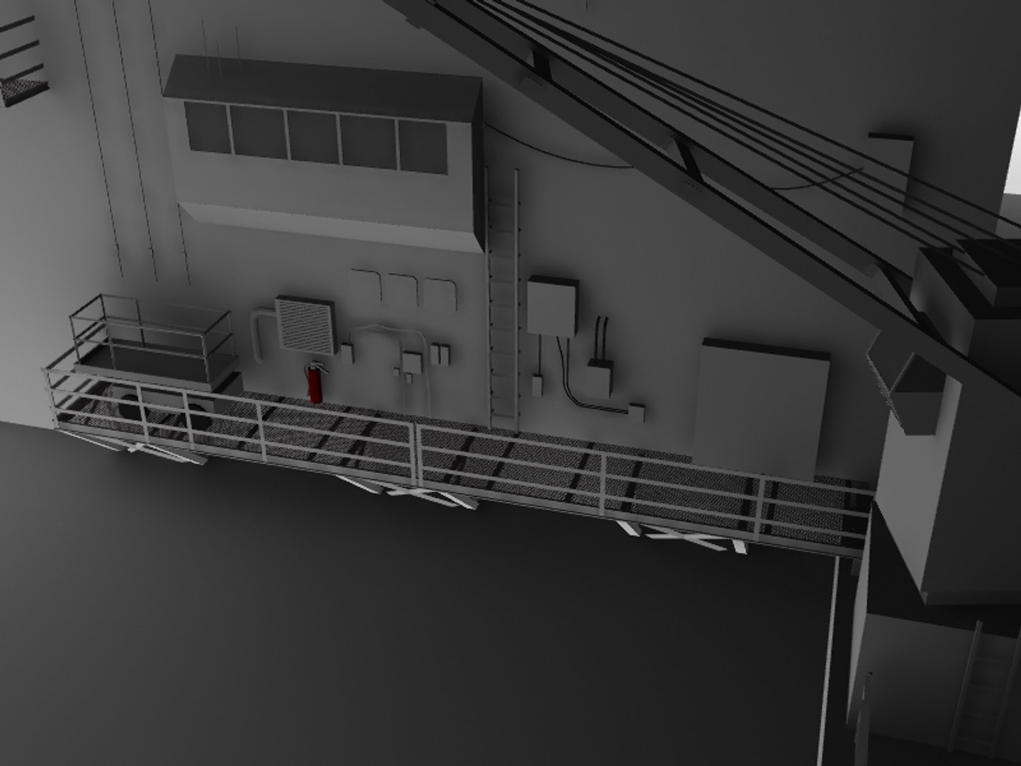 3d model docking hanger