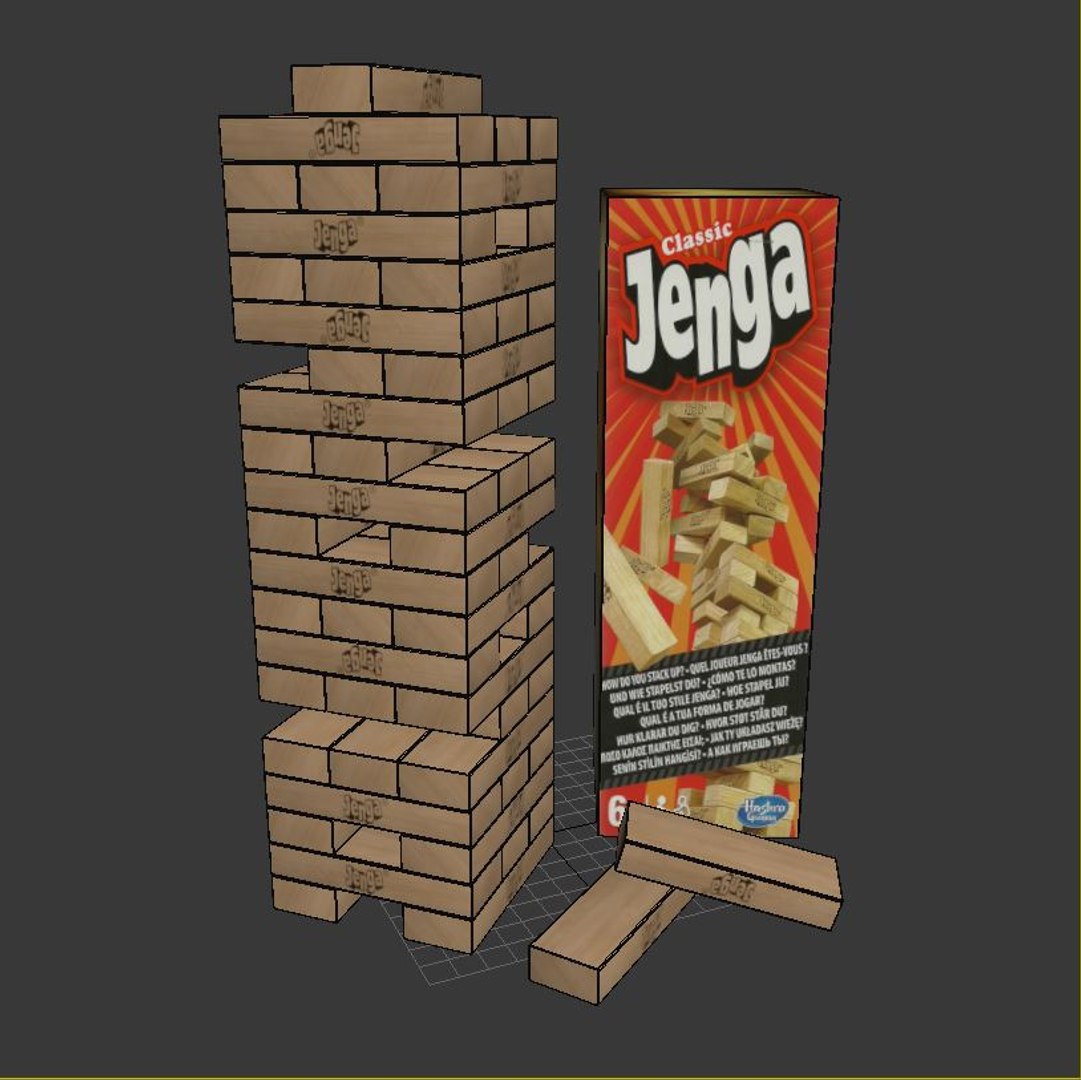 3d Jenga Wooden Bars