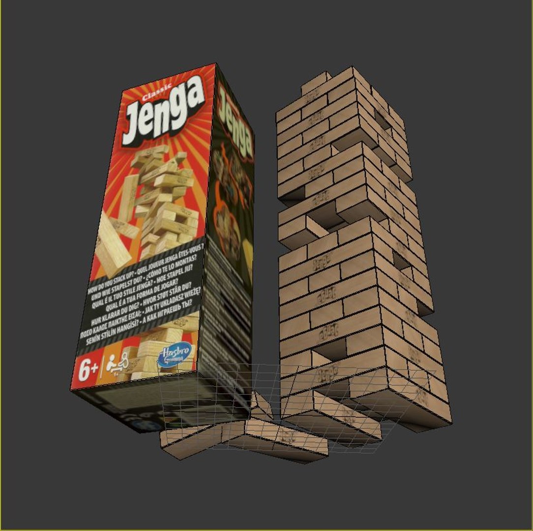 3d Jenga Wooden Bars