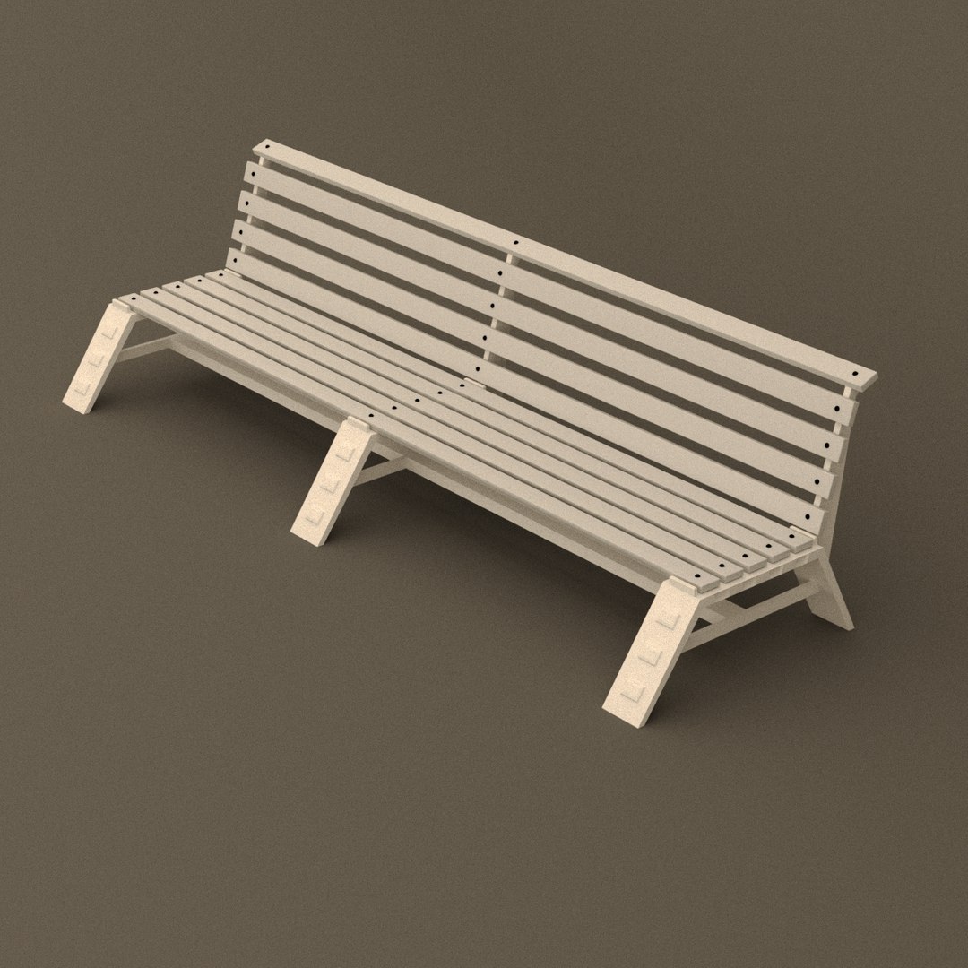 3d bench design model