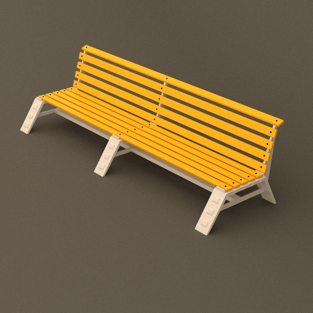 3d bench design model