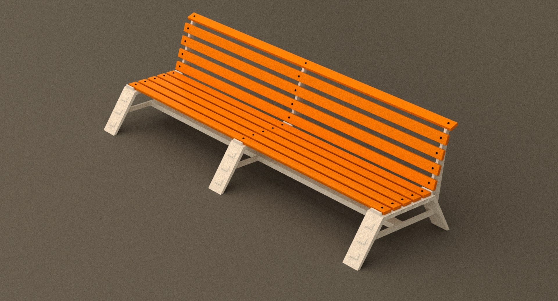 3d bench design model