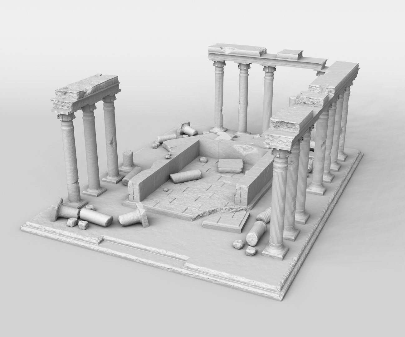 Ruins Greek Columns Model - TurboSquid 1687049