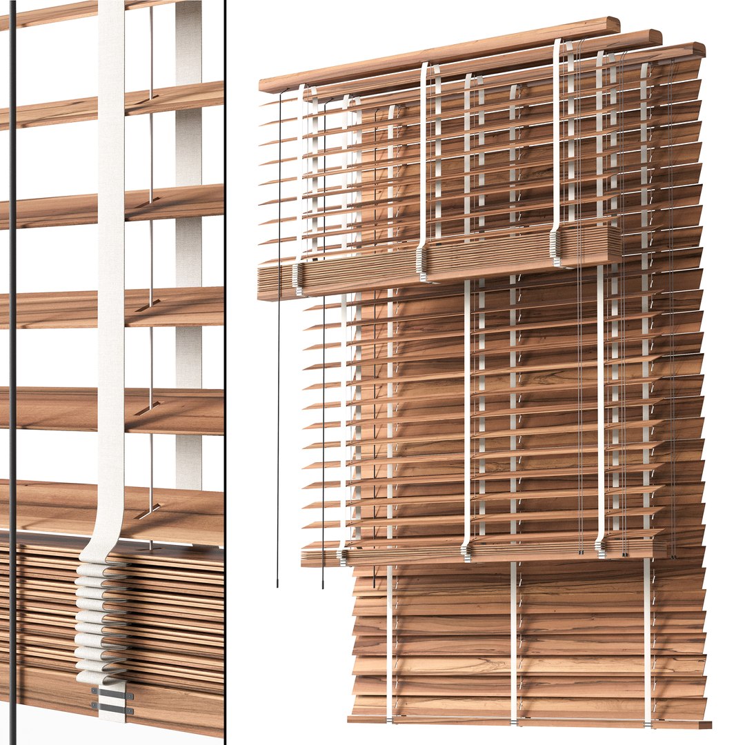 3D Wooden Blinds Set 29 - TurboSquid 2240730
