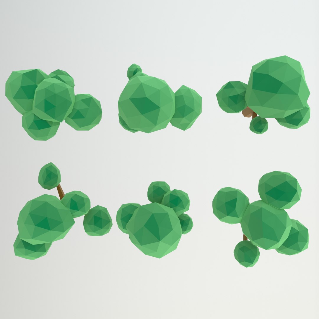 3d Cartoon Trees Forest Pack