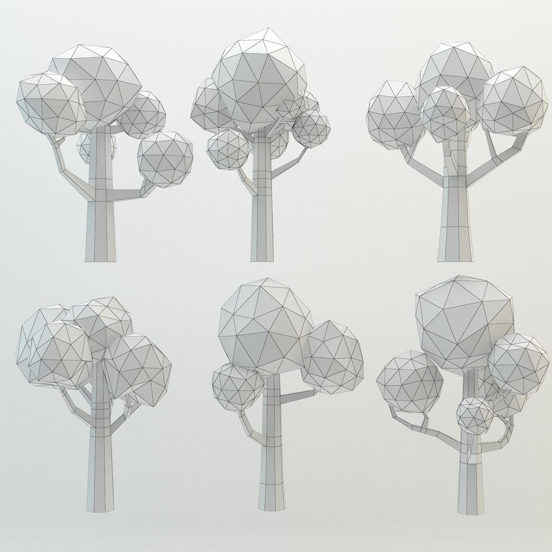 3d Cartoon Trees Forest Pack