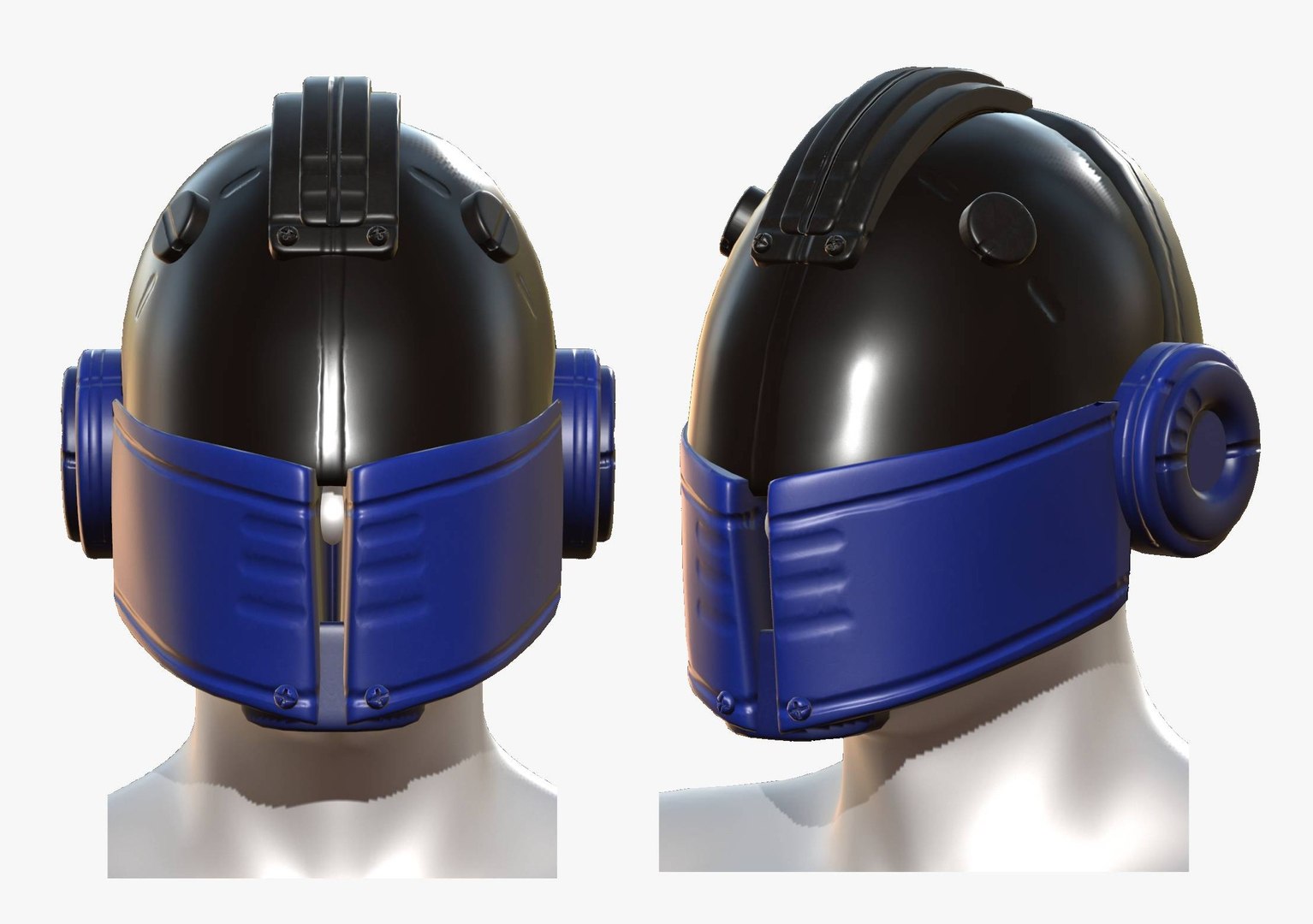 Gas mask helmet model - TurboSquid 1605723