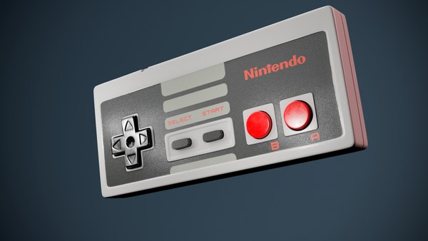 modelo 3d Subdivisiones del controlador y casete de NES Nintendo ...