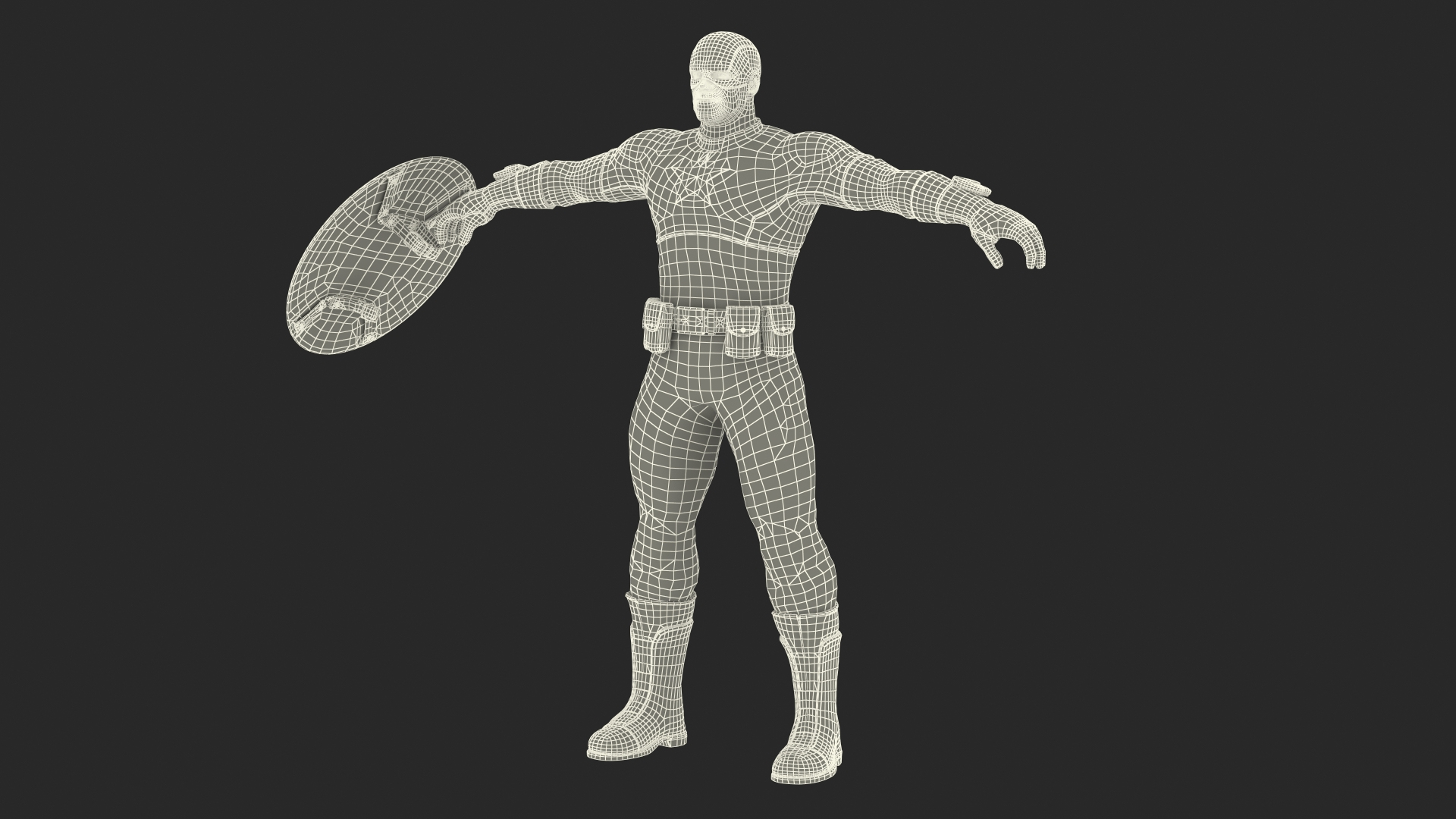 3D Cartoon Captain America Character T-pose - TurboSquid 2055929