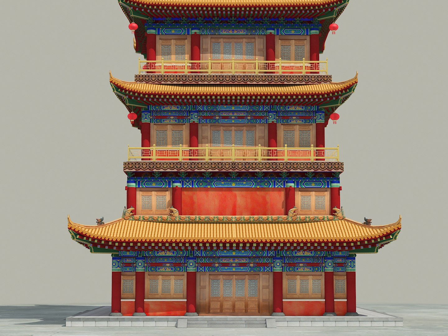 Chinese Building 3D Model | 1145194 | TurboSquid